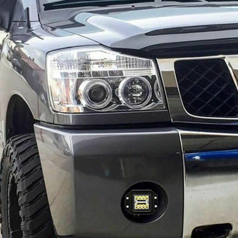 2Pcs 12V 6 Inch Flush Mount Work Light 26 LED Super Bright Spotlight ...