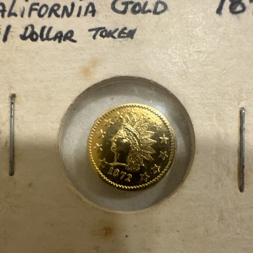 1872 California Gold $1 Fractional Pioneer Token Gem Uncirculated | eBay