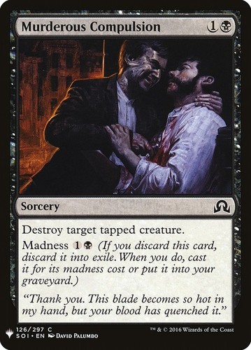 1x Murderous Compulsion MTG Mystery Booster NM Magic Regular | eBay