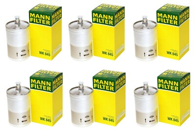 Mann Set of 6 Fuel Filters For Mercedes W201 W123 W124 190E 300E 400E ...