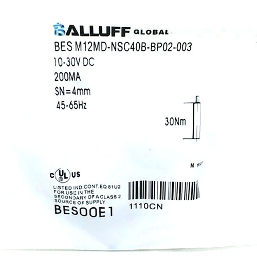 A BALLUFF BES M12MD-NSC40B-BP02-003(BES00E1)Inductive Standard Sensors NPN New | eBay Australia