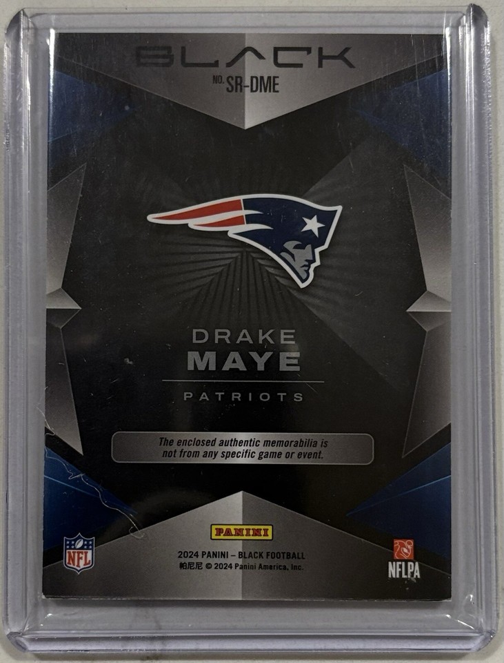 2024 Panini Black Football Drake Maye 1/1 Shield Platinum Rookie Card ...