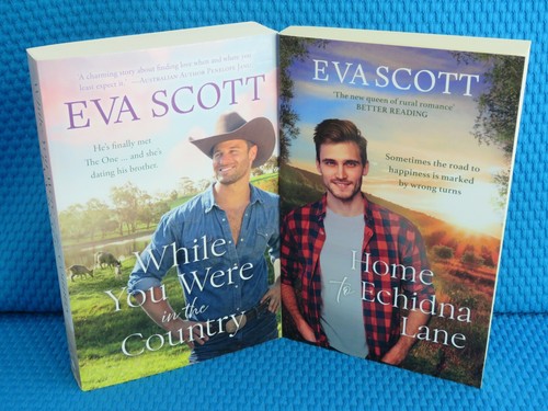 2 x EVA SCOTT BOOKS HOME TO ECHIDNA LANE & WHILE YOU WERE IN THE ...