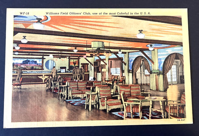 1943 WILLIAMS FIELD AFB Arizona LINEN Postcard Graduation Exercises ...