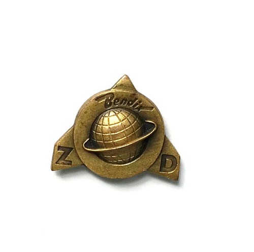 BENDIX Zero Defects Gold Tone Lapel Pin Globe Bendix Sylmar Electronics ...