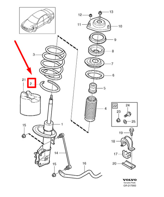 Volvo 30639285 Genuine OEM Factory Original Lower Insulator for sale ...