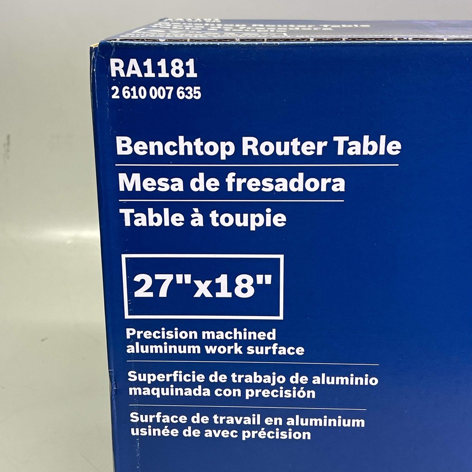 BOSCH Machined Aluminum Top Portable Jobsite Router Table 27"X18" Blue ...
