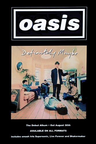 Oasis - Definitely Maybe - 1994 Vintage Promo Poster Print | eBay