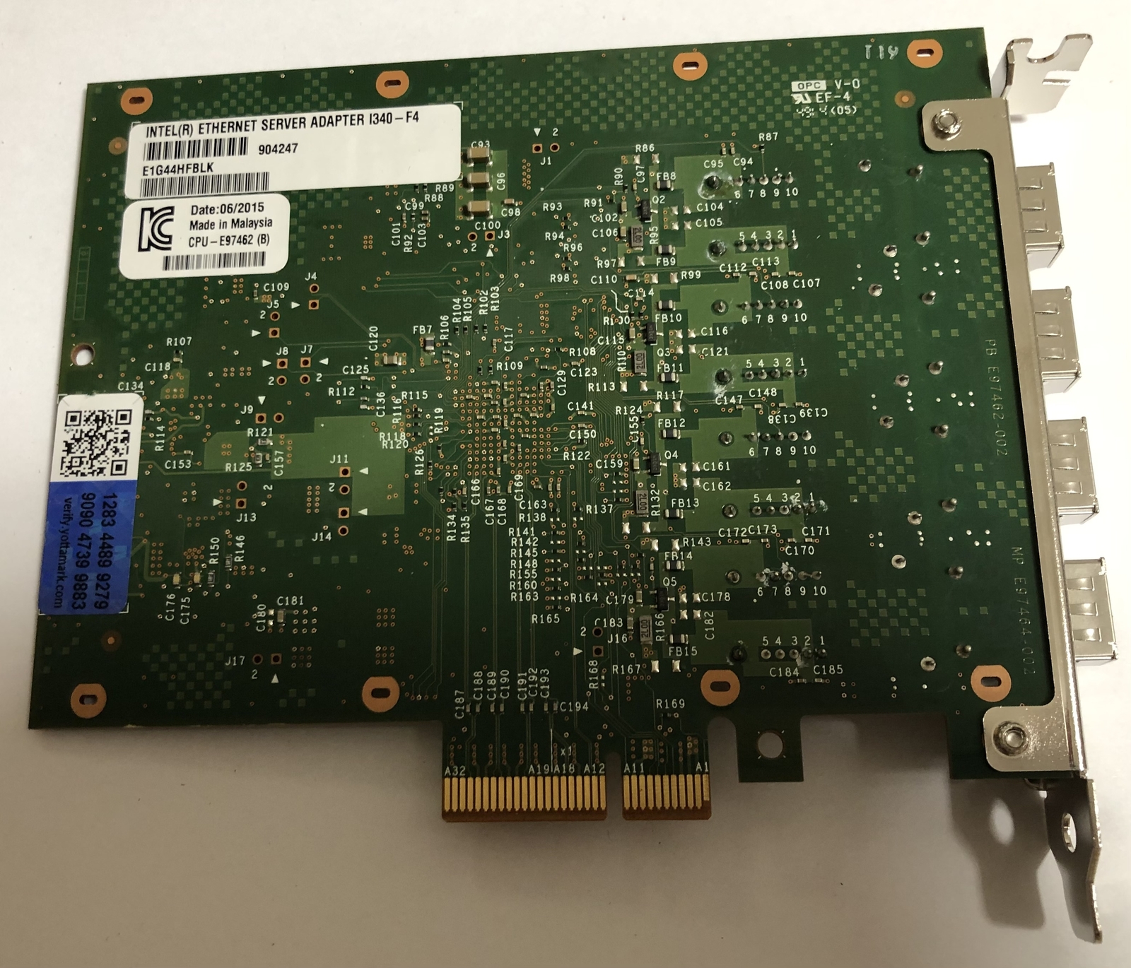 Intel I340-F4 Ethernet Quad Port 10Gb PCIe Fiber Adapter E1G44HFBLK ...
