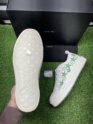 Size 44 (11US)- Amiri Stars Court Low 'Green, White' BRAND Size 44 (11US)- Amiri Stars Court Low 'Green, White' BRAND