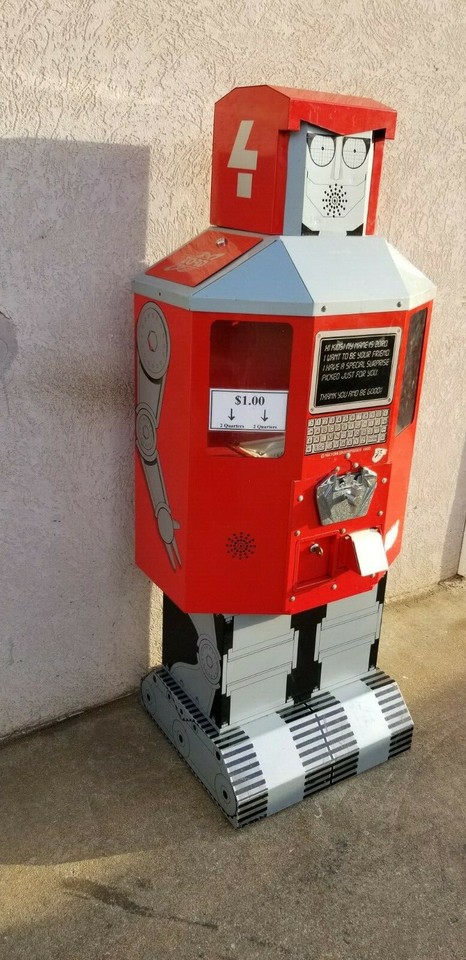 Vintage Zord Robot Toy Prize Vending Machine Trade Stimulator bubble ...