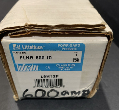 LITTLEFUSE FLNR 600 ID Indicator Dual-Element Time-Delay Limiting Fuse ...