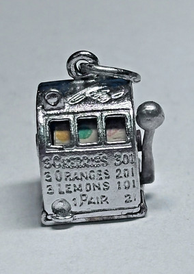 Vintage Sterling Silver Slot Machine Charm Pendant 6.1g | eBay