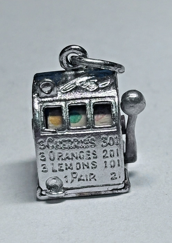 Vintage Sterling Silver Slot Machine Charm Pendant 6.1g | eBay