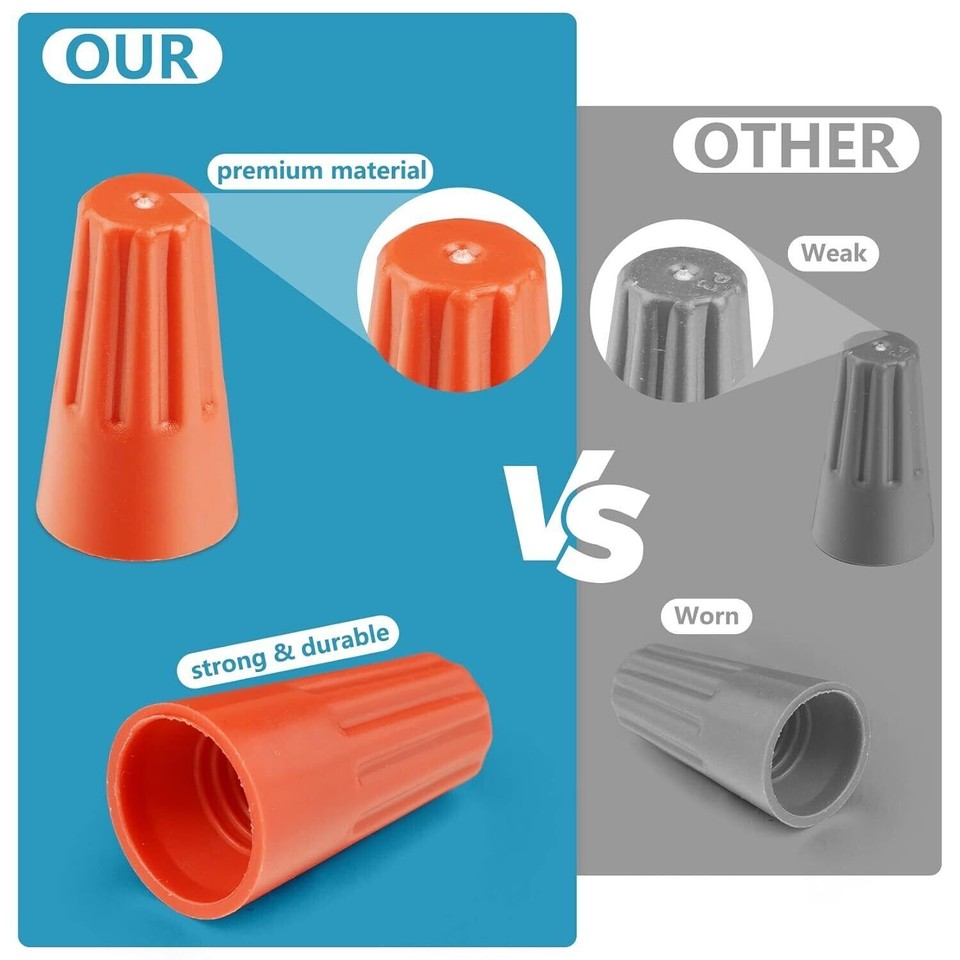 100PCS Wire Connectors Nuts Electric Wire Caps Assortment Nuts ...