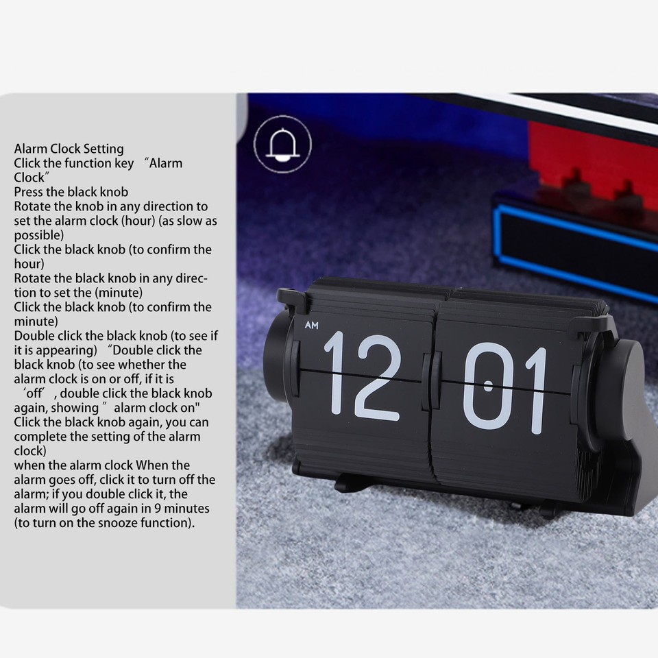 Mechanical Flip Clock Automatic Flip Desk Clock Calendar For Living ...