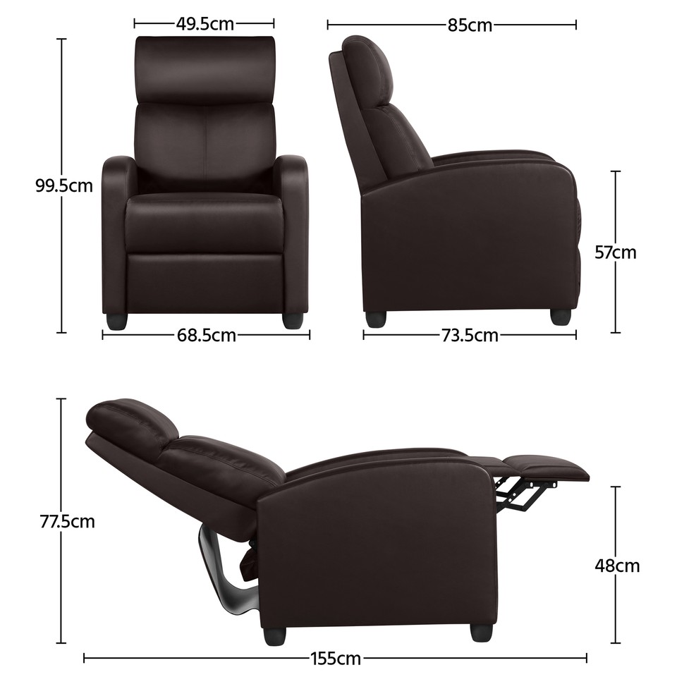 Recliner Chairs Single Modern Reclining Sofas Home Theater Seating Club ...