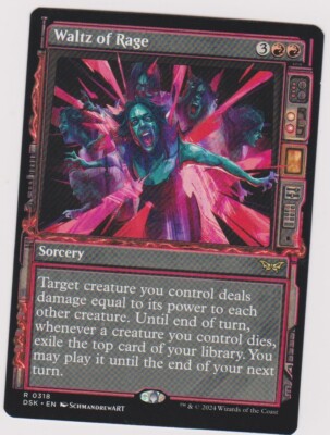 WALTZ OF RAGE X1 RARE ,SHOWCASE MTG MAGIC N-MINT U-1 DUSKMOURN RED ...
