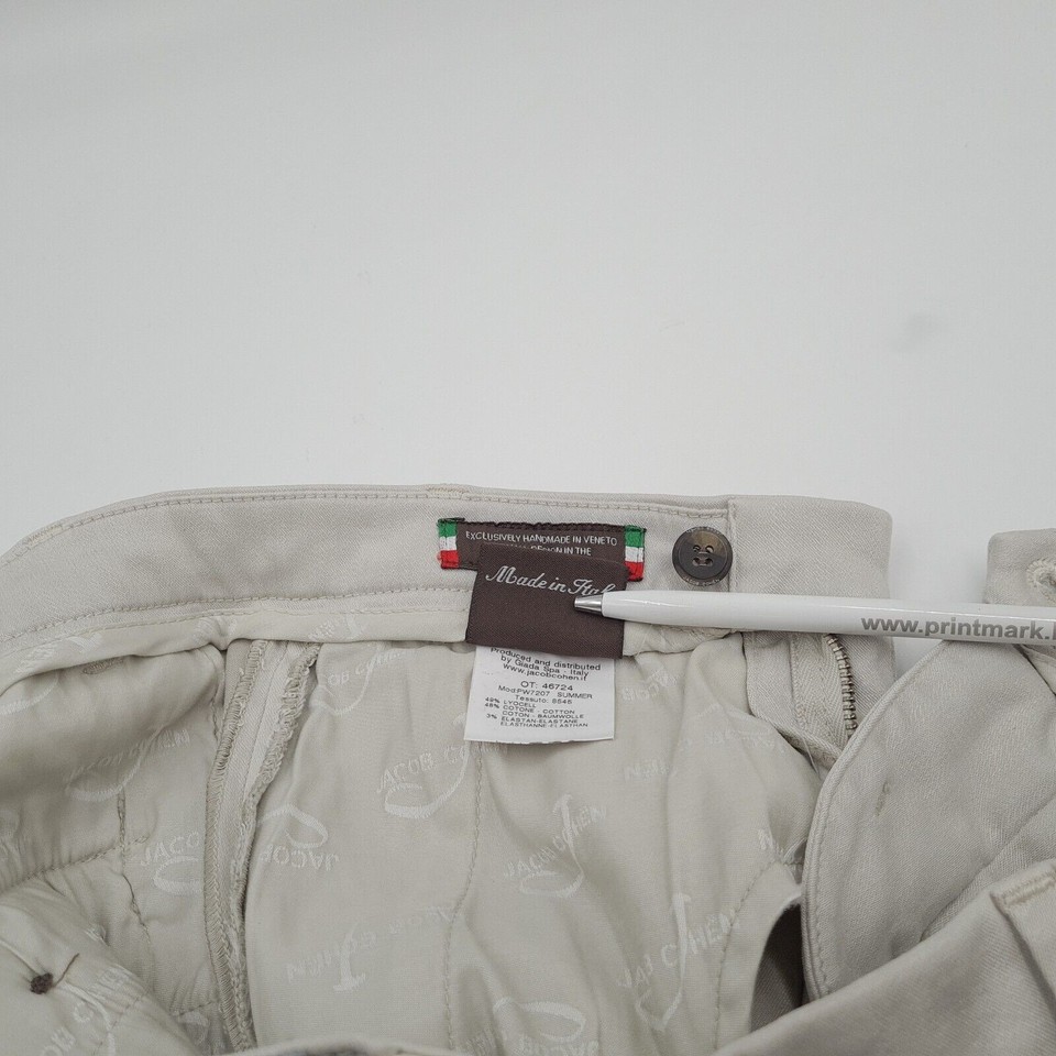 Jacob Cohen Chino Trousers Luxury Stretch Relaxed Pants PW7207 Ne2 Size ...
