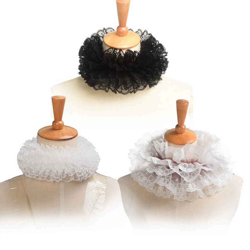 Tudor Elizabethan Ruffle Collar Victorian Renaissance Costume Neck Ruff ...