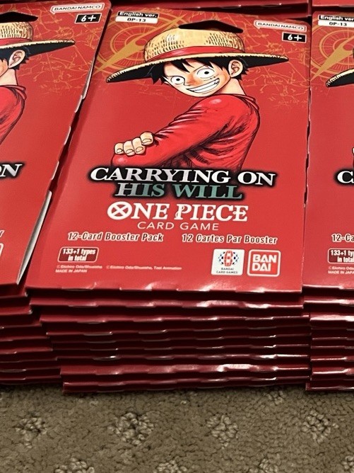 Lot of 10 - One Piece TCG Carrying On His Will Sleeved Booster Pack ...