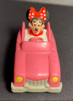 Disney Vintage Mini Figurines Minnie Mouse Pink Car 2" | eBay