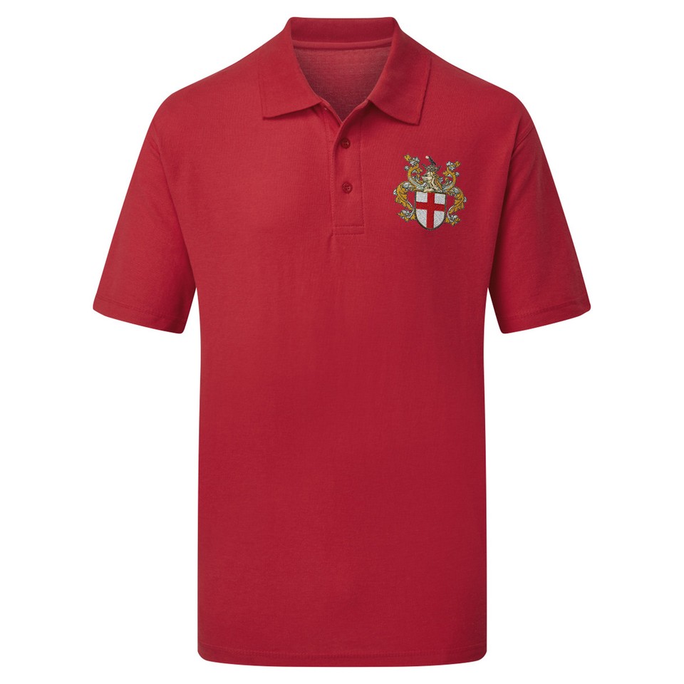 Embroidered English Knight Polo Shirt England Cross Design for St ...
