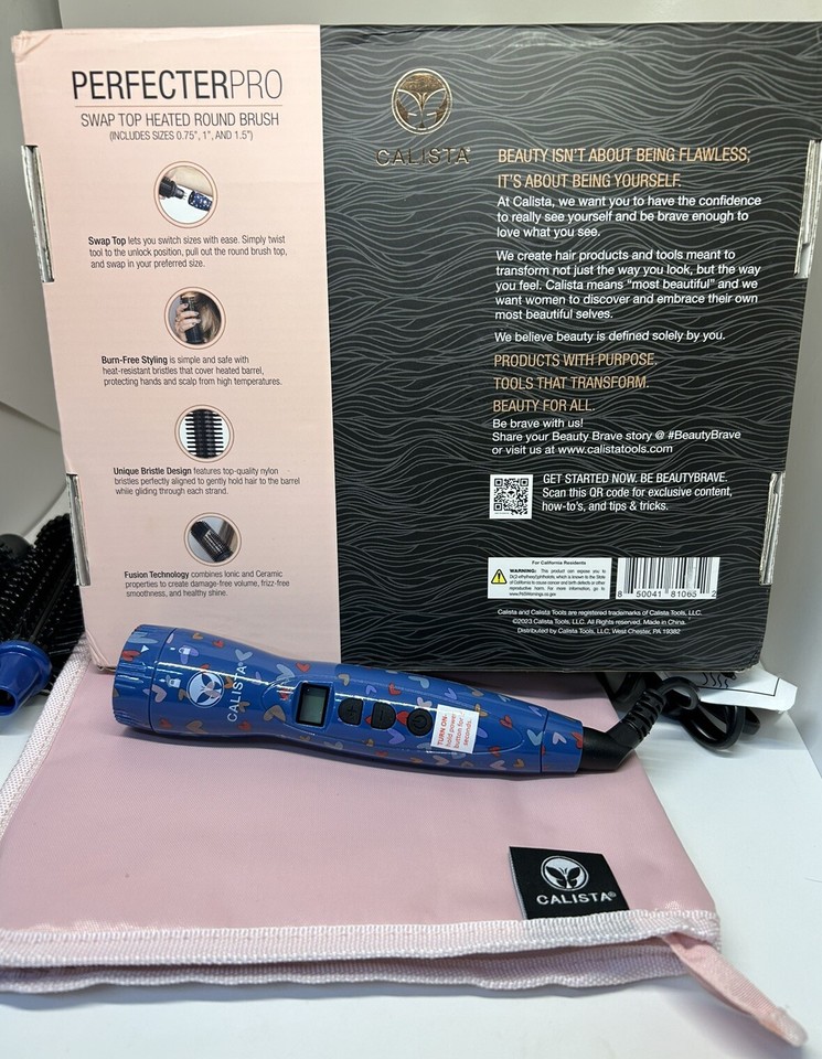 Calista Perfecter Pro Swap Top Heated Round Brush .75" 1" 1.5" Sweet ...