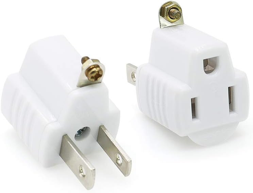 3-Prong to 2-Prong Adapter, 3 Hole Grounding Plug Adapter for Household ...