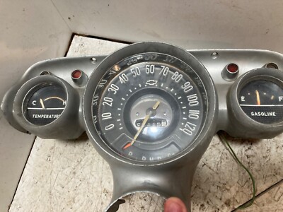 1957 Chevy Bel Air Dash Speedometer Fuel Temperature Gauge Cluster OEM ...