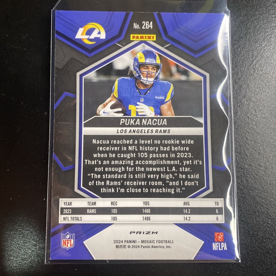2024 Panini Mosaic Puka Nacua #264 National Pride Pink Camo Mosaic ...