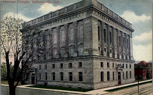 1909 INDIANAPOLIS INDIANA MASONIC TEMPLE MAJESTIC PUBLISHING POSTCARD ...