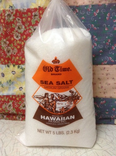 Hawaiian Sea Salt From The Islands - 5lb Bag Old Time Medium Grains for ...