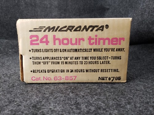 VINTAGE MICRONTA ALL PURPOSE TIMER 63-857 New in Box w/instructions. (C7B5) | eBay