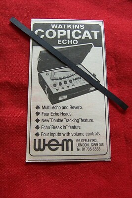 WATKINS WEM COPICAT ECHO MACHINE 1978 ORIGINAL VINTAGE ADVERT | eBay UK
