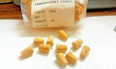 CORK, Push-In, Tapered, Round Cork Plugs,(10), Size 1, Fits 7/16" Large ...