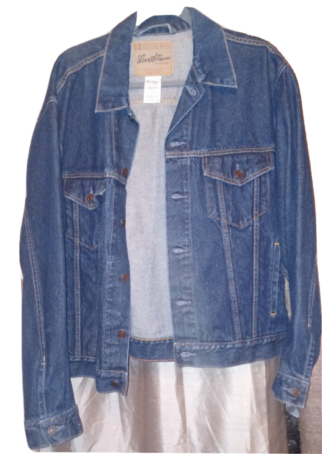 Levi Strauss Adult Mens Signature Denim Jean Trucker … - Gem