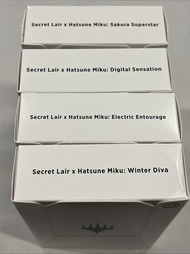 Japanese - All 4 Secret Lair x HATSUNE MIKU Reg NON Foil MTG SLD Set ...
