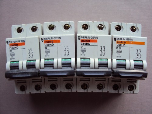 MERLIN GERIN MULTI 9 C60HD D1 1A D2 2A D4 4A D10 10A DP TYPE D 1 2 4 10 AMP MCB | eBay UK