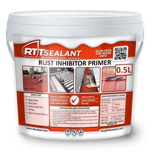 RTT - Rust Inhibitor Primer - For Metal Surfaces Promotes Adhesion for ...