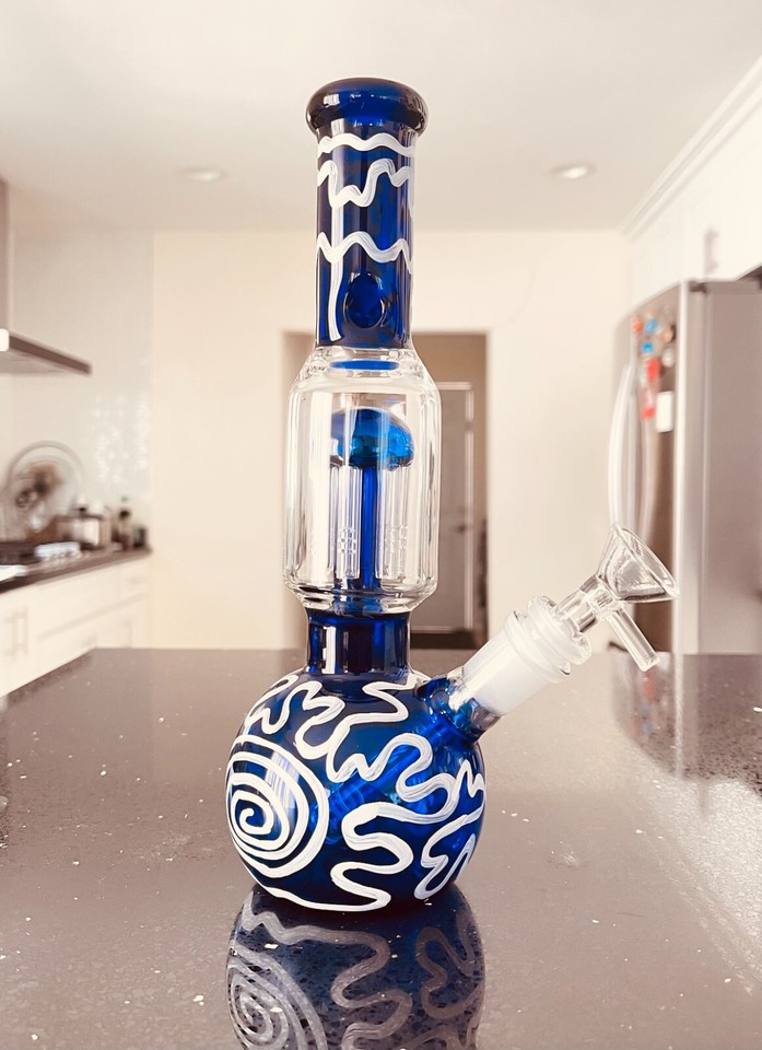 10" Premium Thick Heavy Glass Beaker Bong Imitation Ceramics Water Bong ...