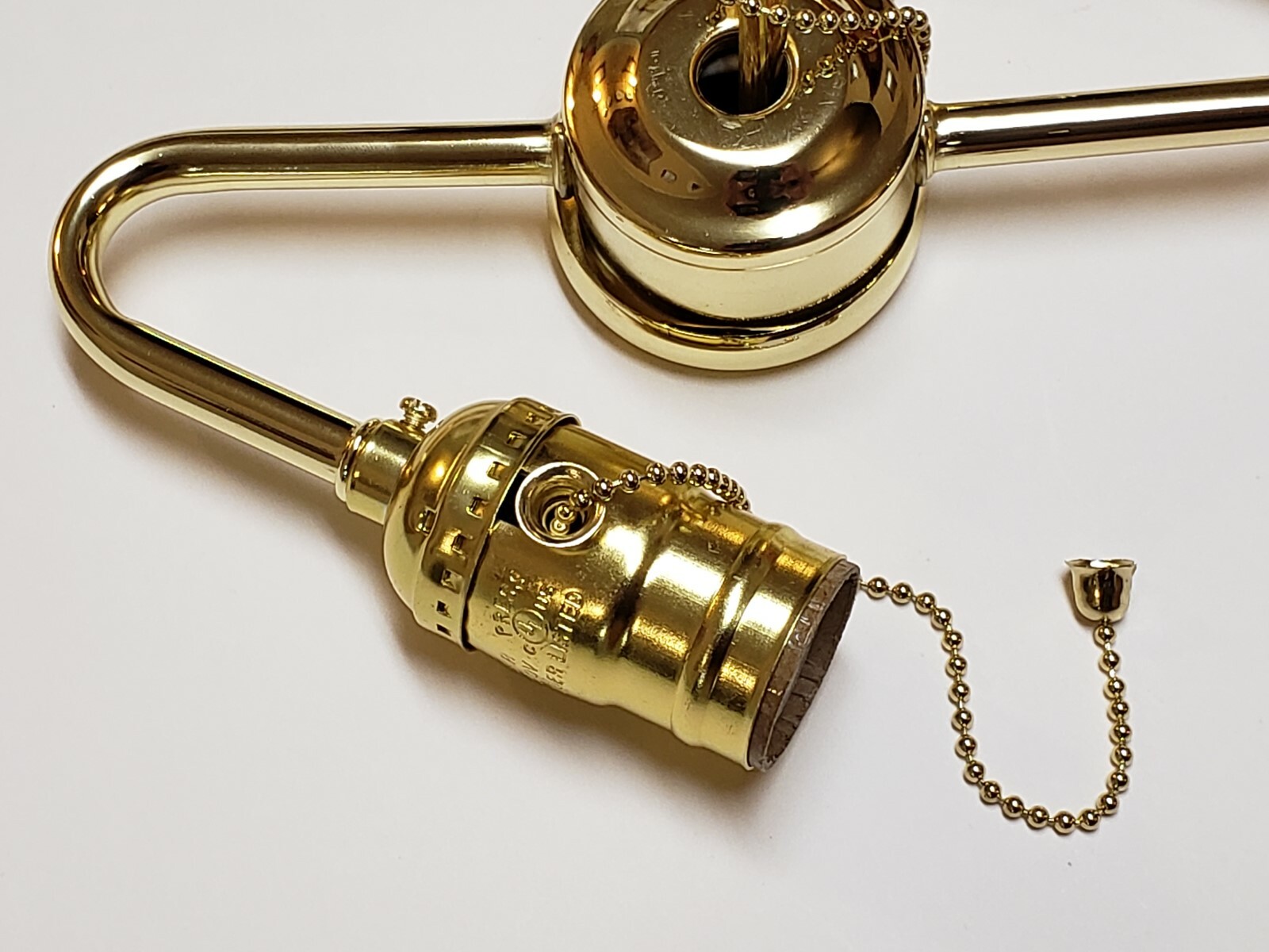 2-Light Lamp Cluster Body With Pull Chain Sockets Wired 1/4F bottom New ...