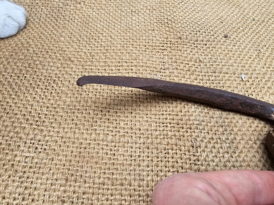 TWIBILL - RARE ANTIQUE CARPENTERS TOOL BLACKSMITH HAND FORGED VINATGE ...