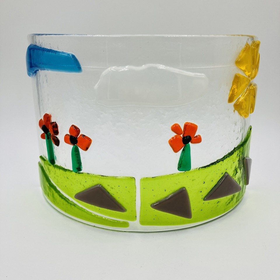 Layered Glass Curved Standing Art Decoration Sun Catcher Summer Sun Sky ...