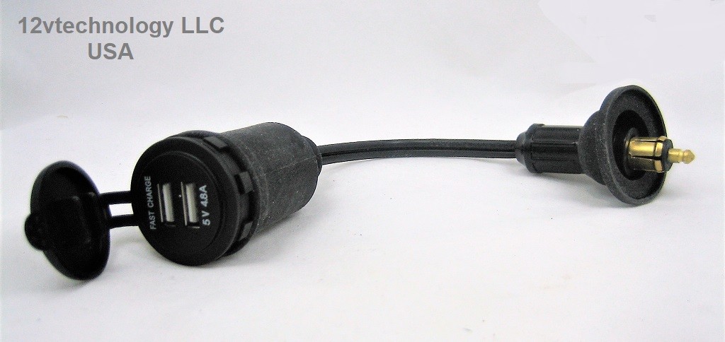 New Waterproof Dual USB Fast Charger 4.8 Amp Hella BMW Powerlet Plug ...