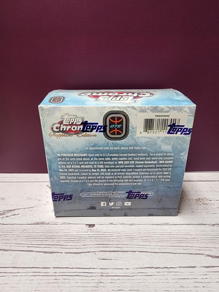 2022-23 Topps Chrome Saphire Edition OTE, Basketball, Factory Sealed ...