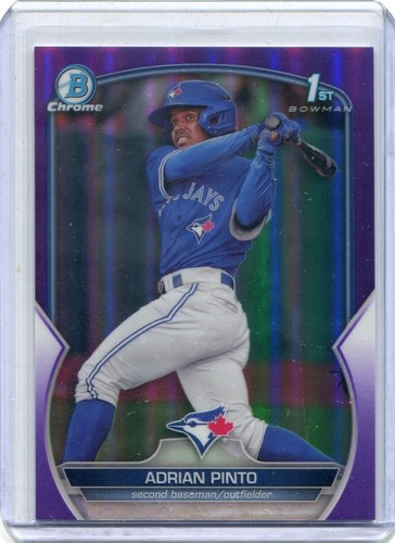 2023 Bowman Chrome Adrian Pinto 1st Bowman Purple Refractor /250 Blue ...