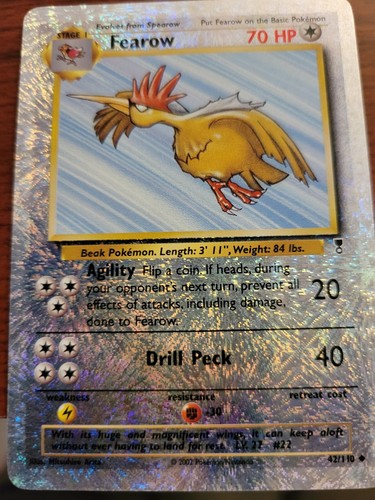 Fearow Reverse Holo Foil Pokemon 2002 Legendary Collection 42/110 NM ...