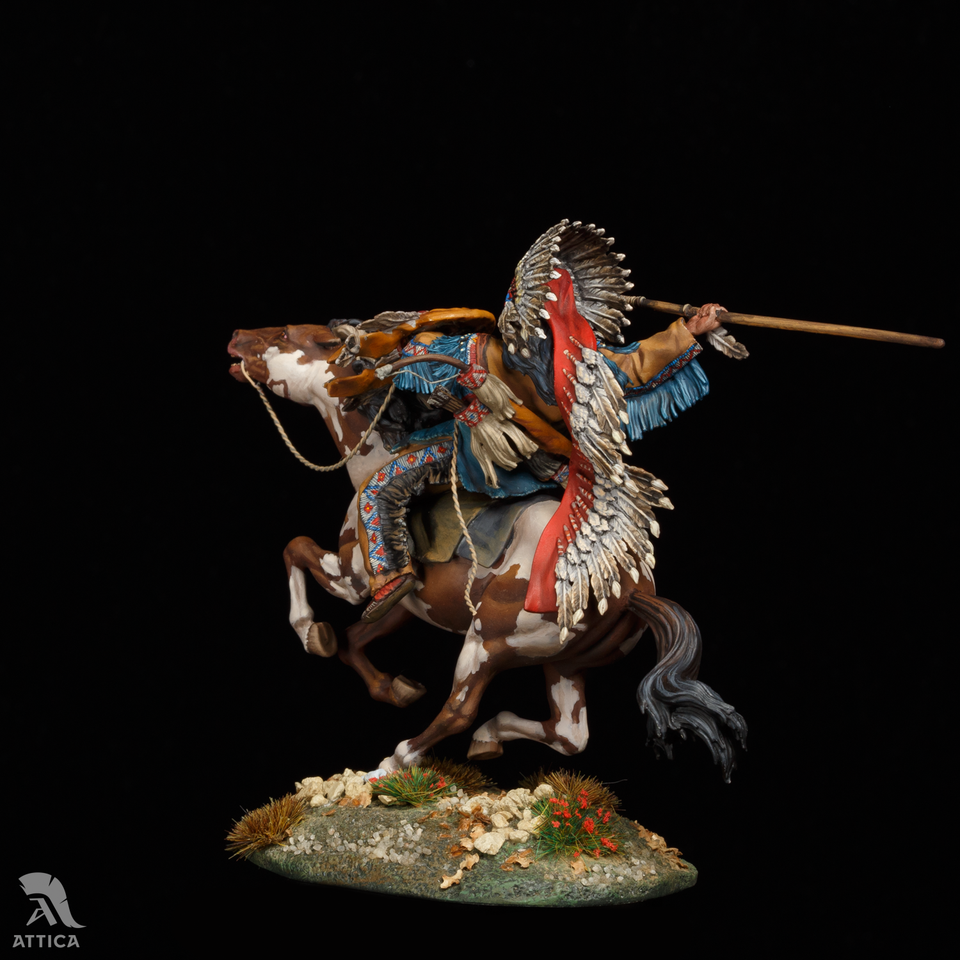 Sioux Warrior on Horseback 1:32 54mm Painted Miniature Soldier Pre-Sale ...