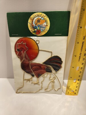 Hand Painted Capiz Shells Rooster Sun Catcher | eBay